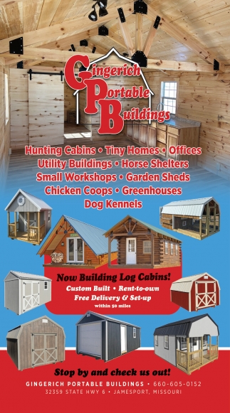Hunting Cabins - Tiny Homes, Gingerich Portable Buildings